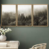 IDEA4WALL Canvas Print Wall Art Set Arctic Winter Mountain Range Forest Nature Wilderness ...